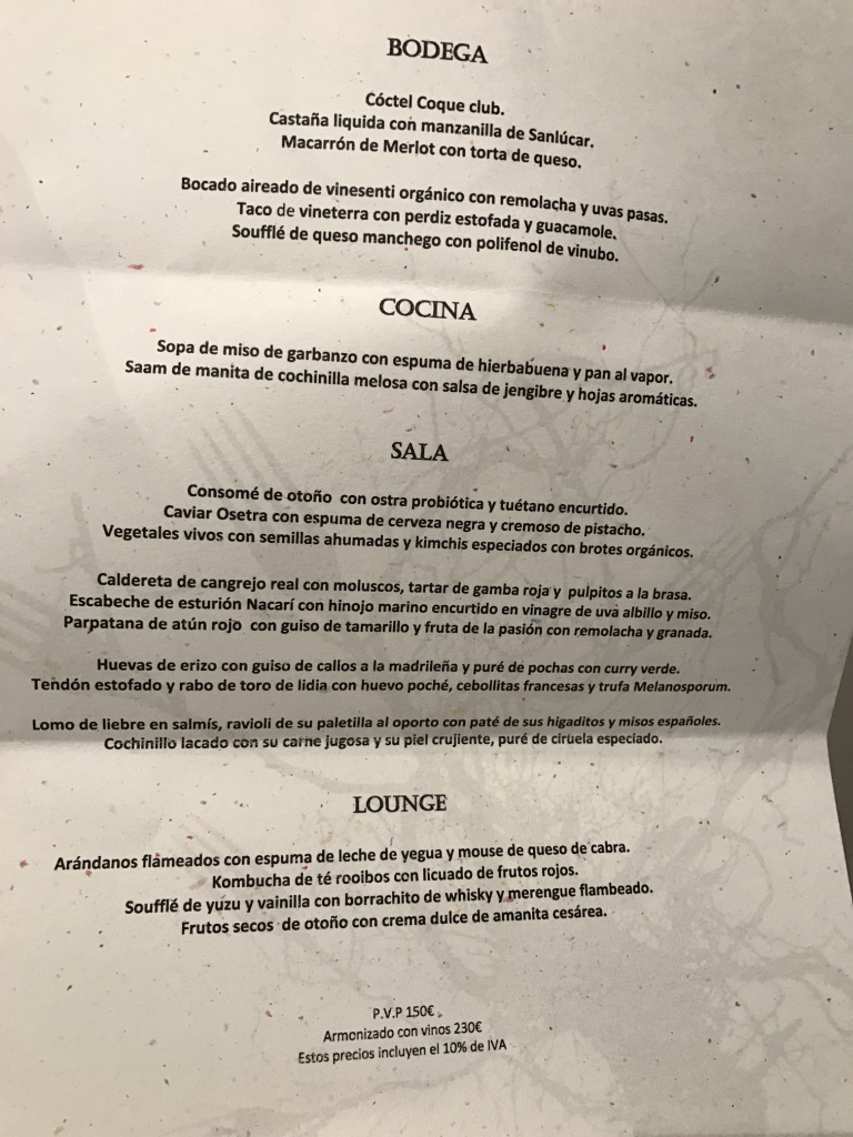 COQUE | Dime un restaurante...